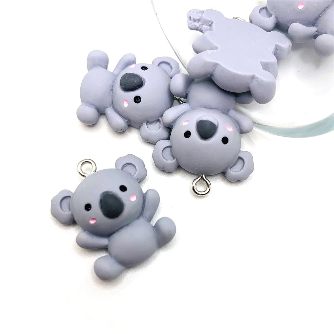1, 4 or 20 BULK Polymer Clay Cute Gray Koala, Koala Bear, Australia, 3D ...