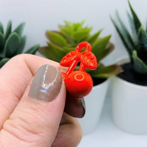 4 or 20 BULK Colorful Plastic Cherry Charms, Multicolor Cherr Charm ...