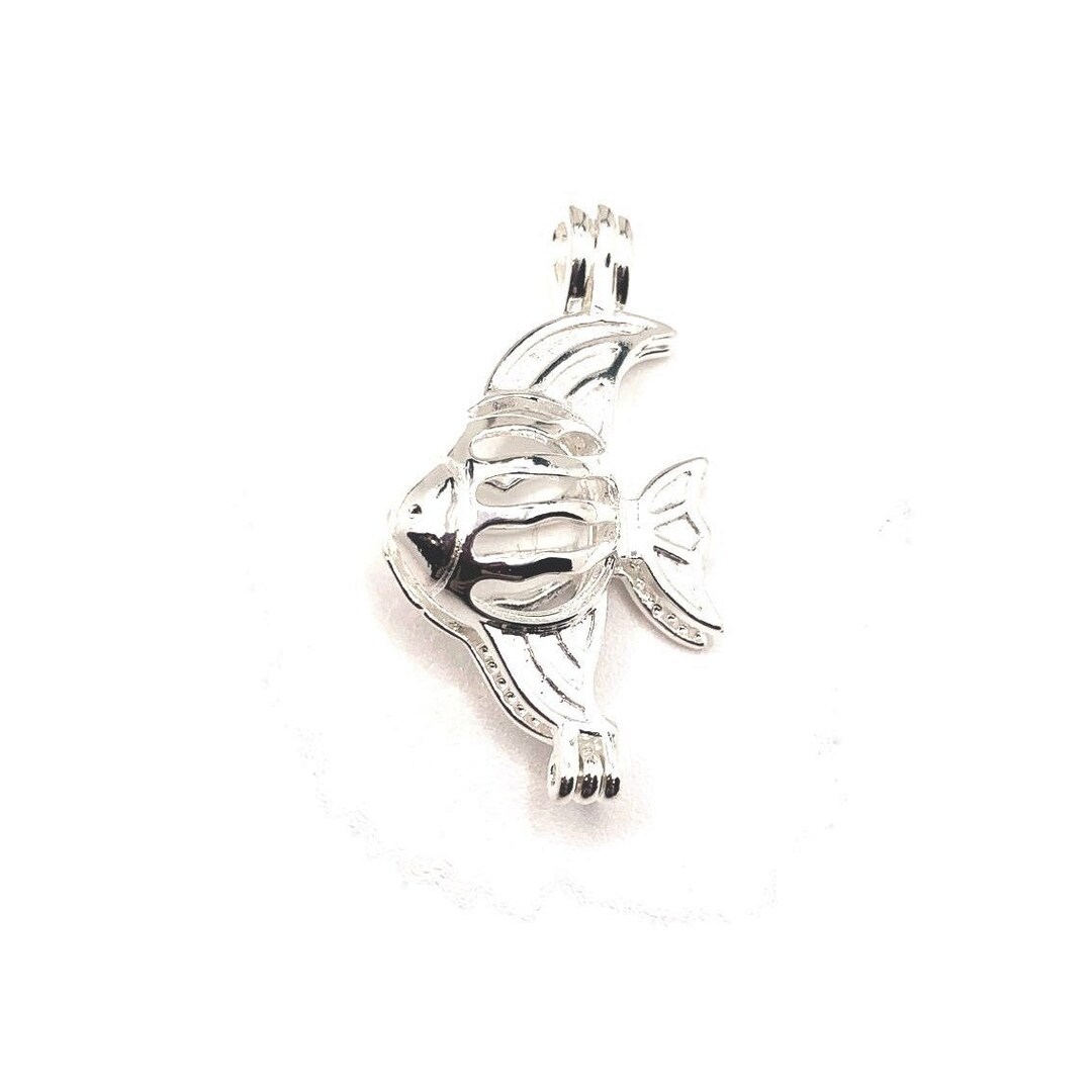 4 or 20 BULK Bright Silver Angel Fish Lockets, Aromatherapy, Essential ...