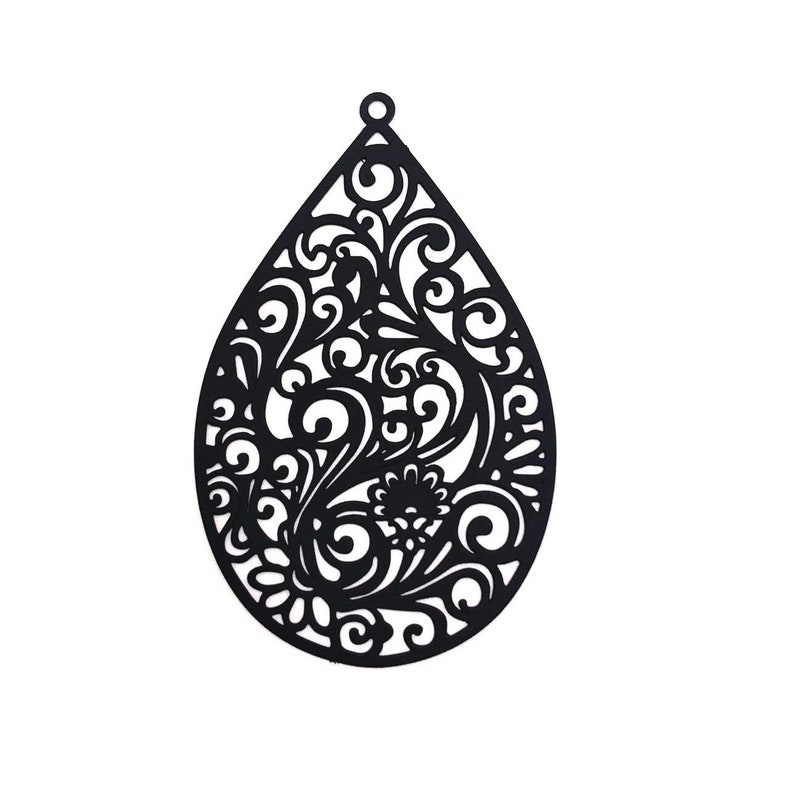 Teardrop Filigree Charms - Etsy