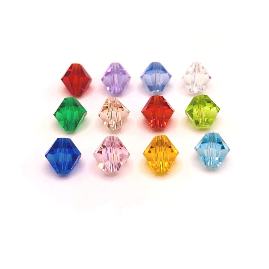 12 or 60 BULK 6mm Birthstone Bead Set, One of Each Month, Bicone Bead ...