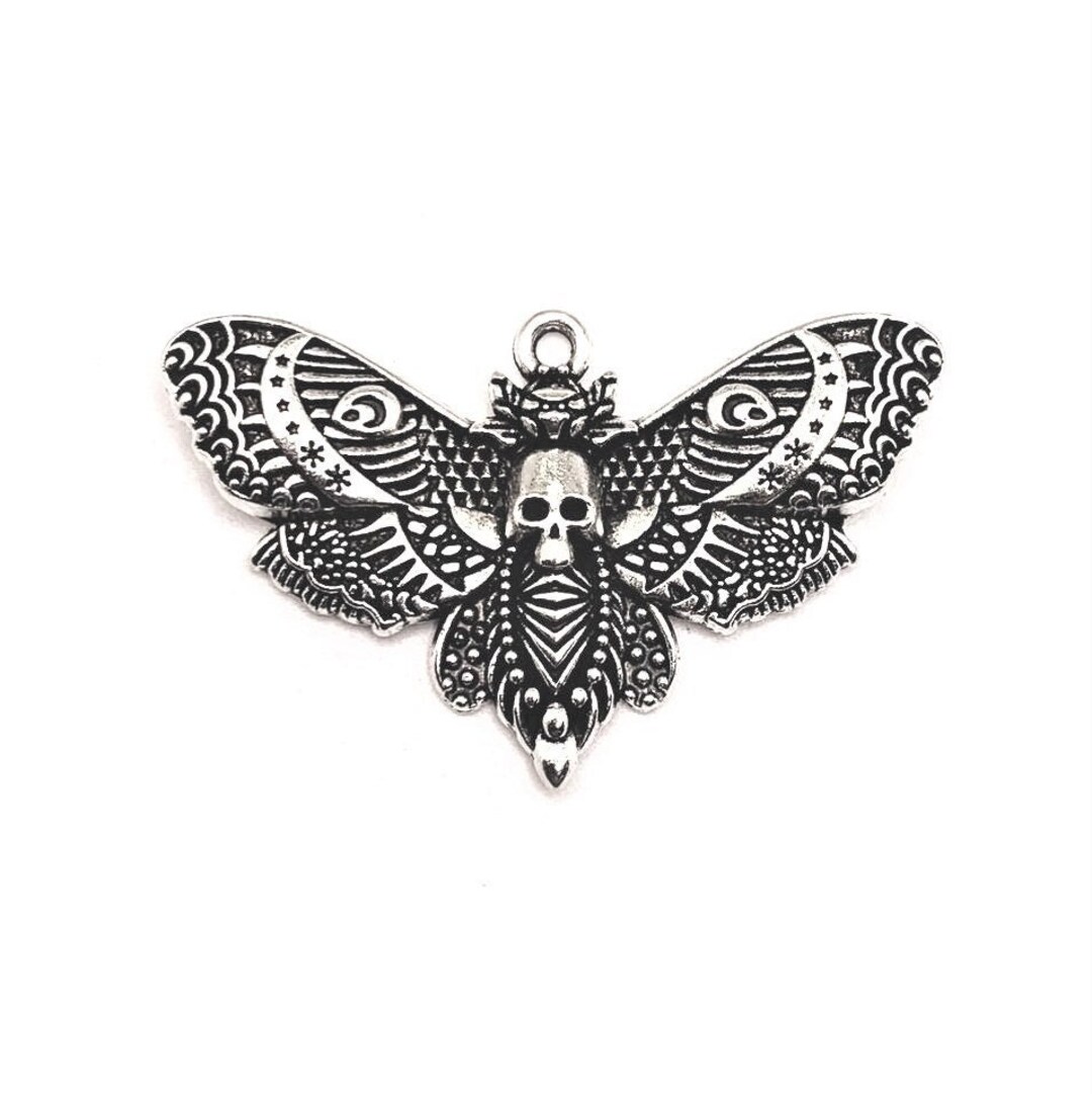1 4 or 20 BULK Silver Moth Charms Decorative Moth Deaths - Etsy