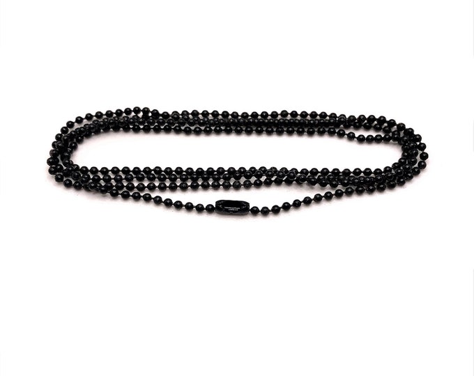 Black Ball Chain Heavy Gauge 3.2mm No6 Size 24 or Custom on Request - Etsy
