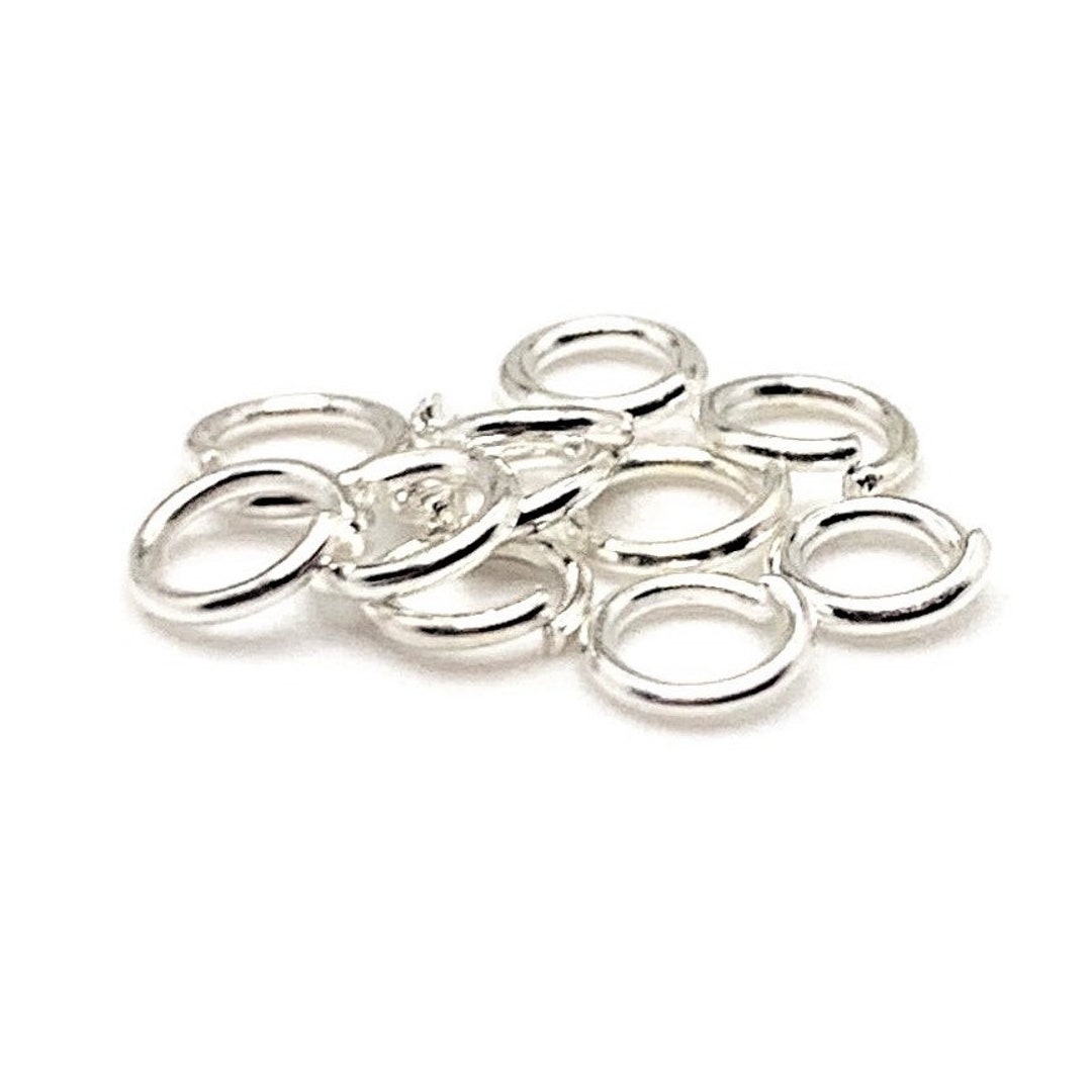 100, 500 or 1,000 4 Mm Bright Silver Plated Jump Rings, Bulk Findings ...