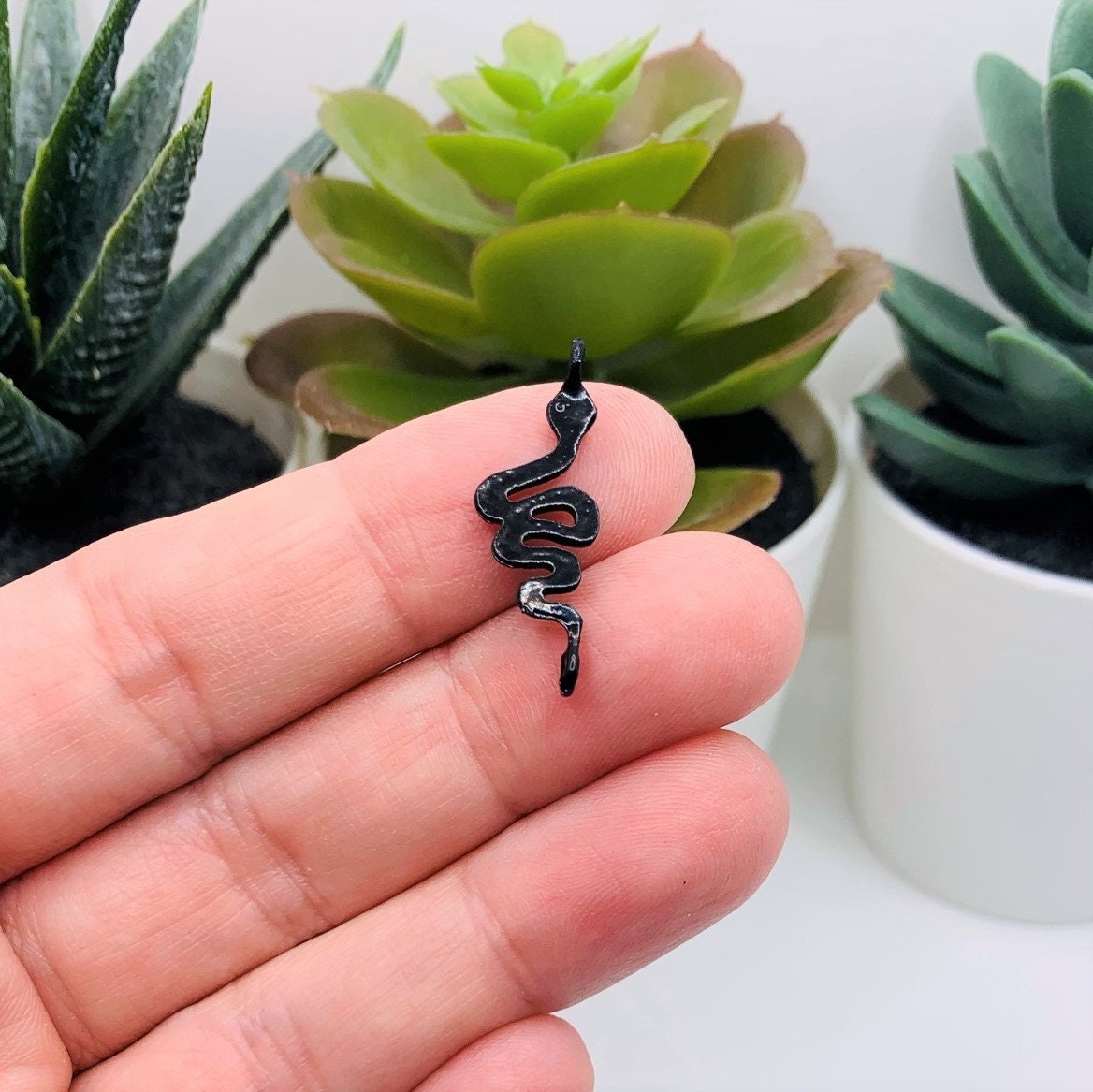 4 or 20 BULK Black Snake Connector Charm Serpent Connector - Etsy