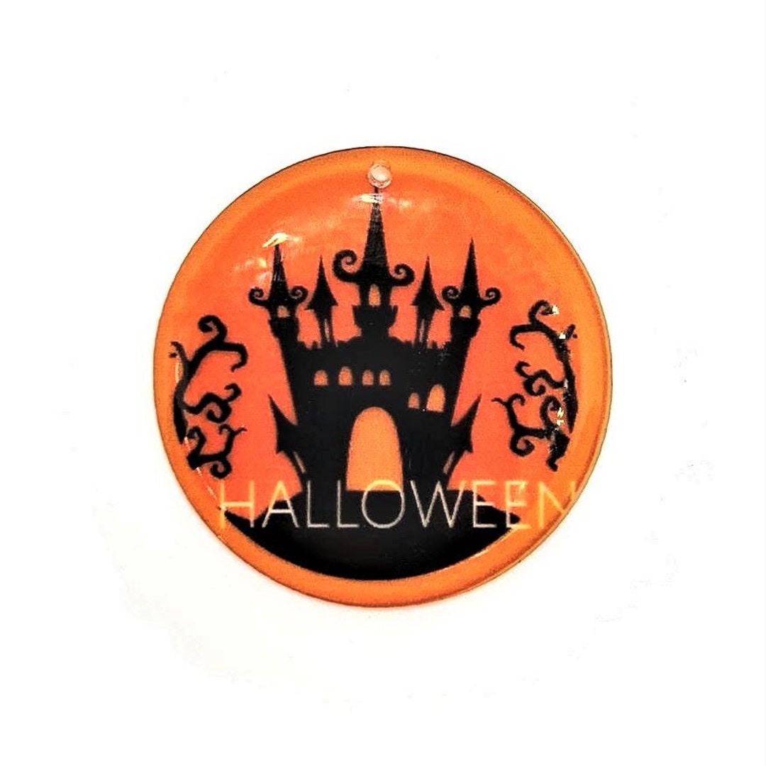 1, 4 or 20 BULK Halloween Haunted House Pendants, Halloween Charms ...