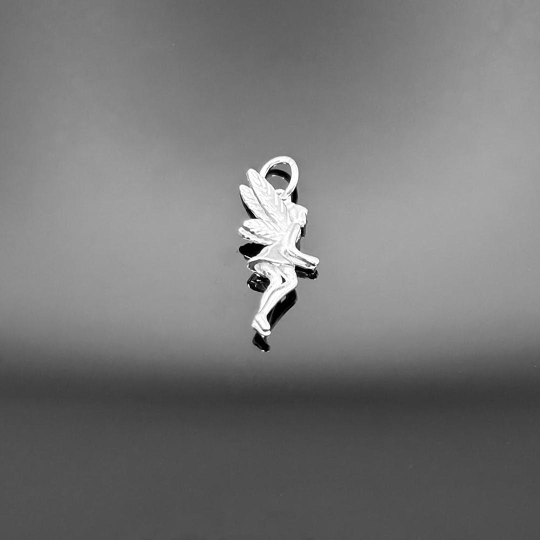 925 Sterling Silver Fairy Charm, Silver Sprite Charm, 3D Fairy, Fantasy ...