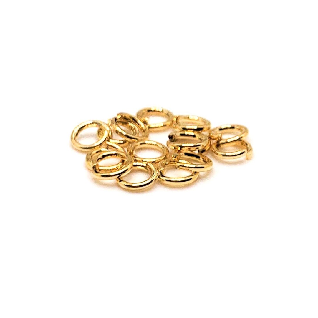 100, 500 or 1,000 Pack 4 Mm KC Light Gold Jump Rings, Bulk Jump Rings ...
