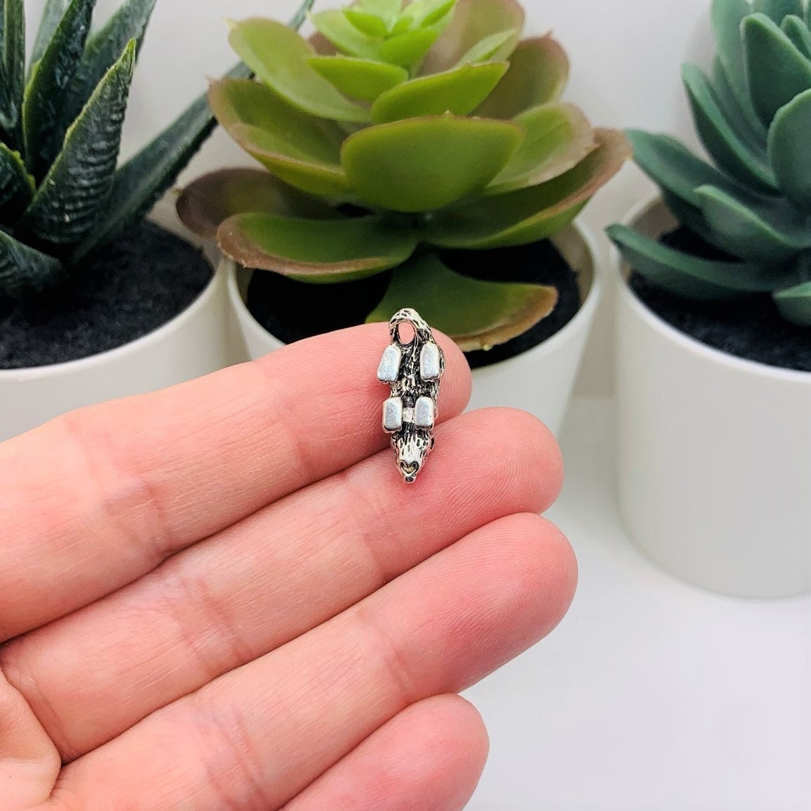 4 20 or 50 BULK Silver Mouse Charms 3D Mouse Cute Mouse | Etsy