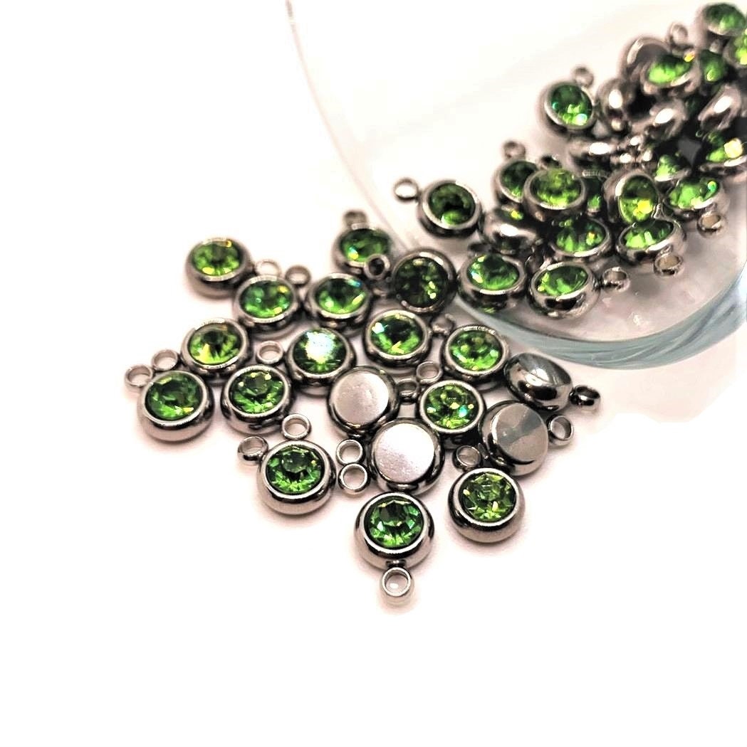 4, 20 or 50 BULK 201 Stainless Steel Silver Light Green August ...