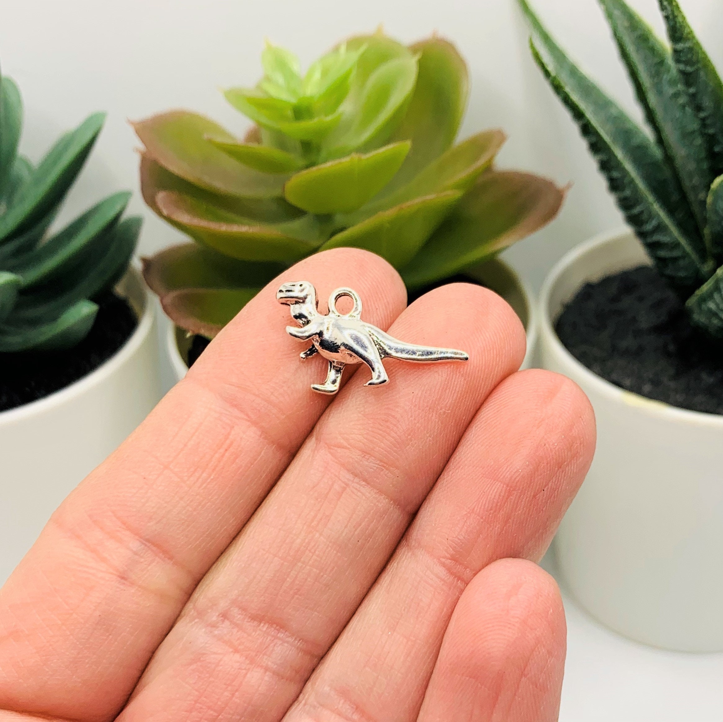 4 20 or 50 BULK T-rex Dinosaur Charms Silver T-rex Charm - Etsy