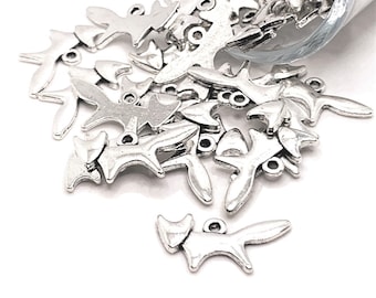 15pcs Wolf Charms Animal Charm Antique Silver Tone 35x19mm - Etsy