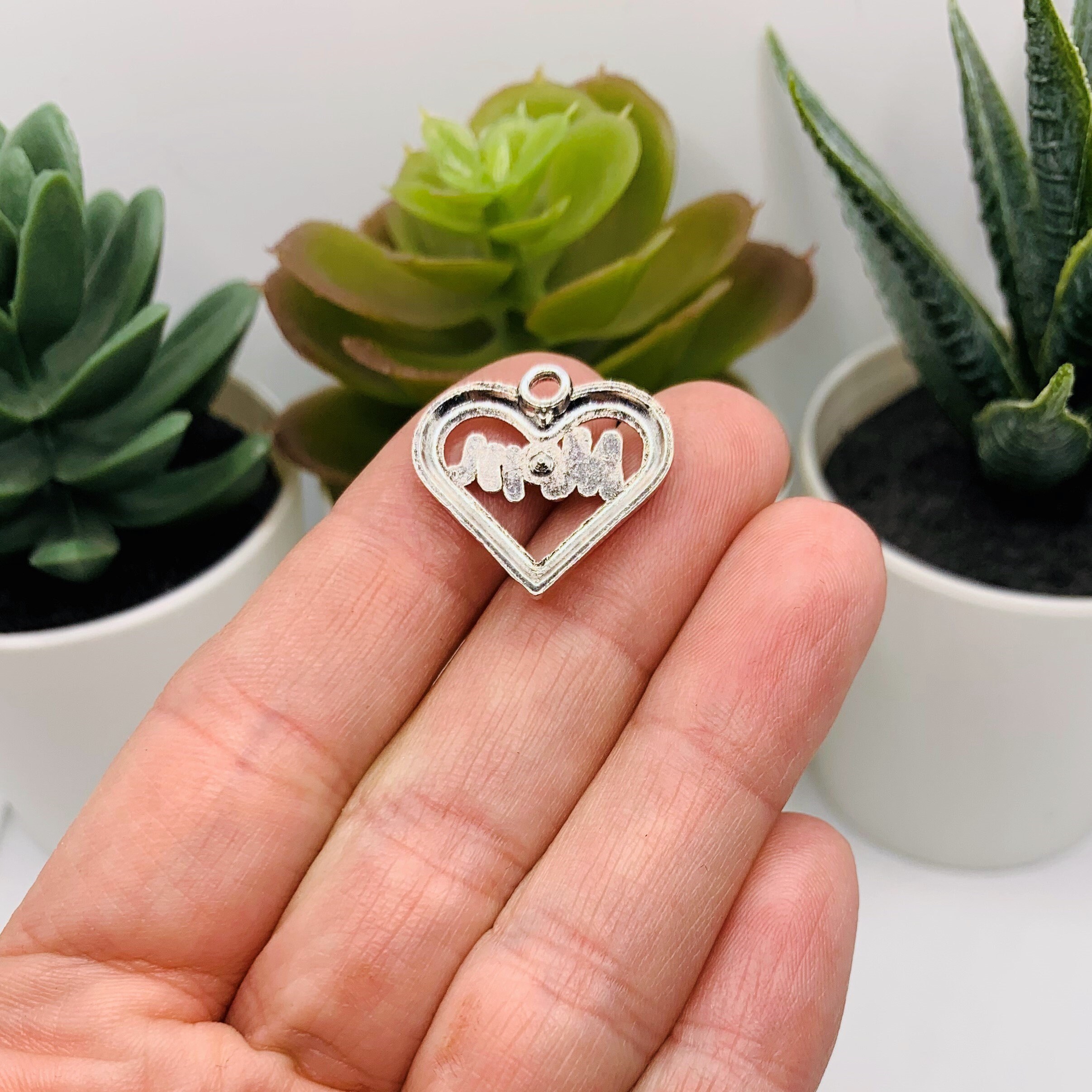 4 or 20 BULK Silver Love My Mom Charms Mother Charm - Etsy