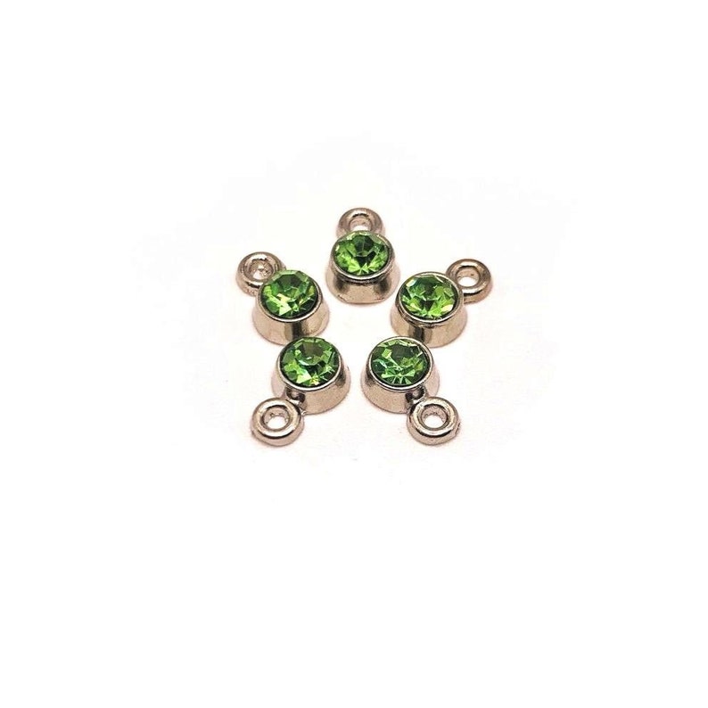 4 20 or 50 BULK Small Rhinestone Charms Light Green - Etsy