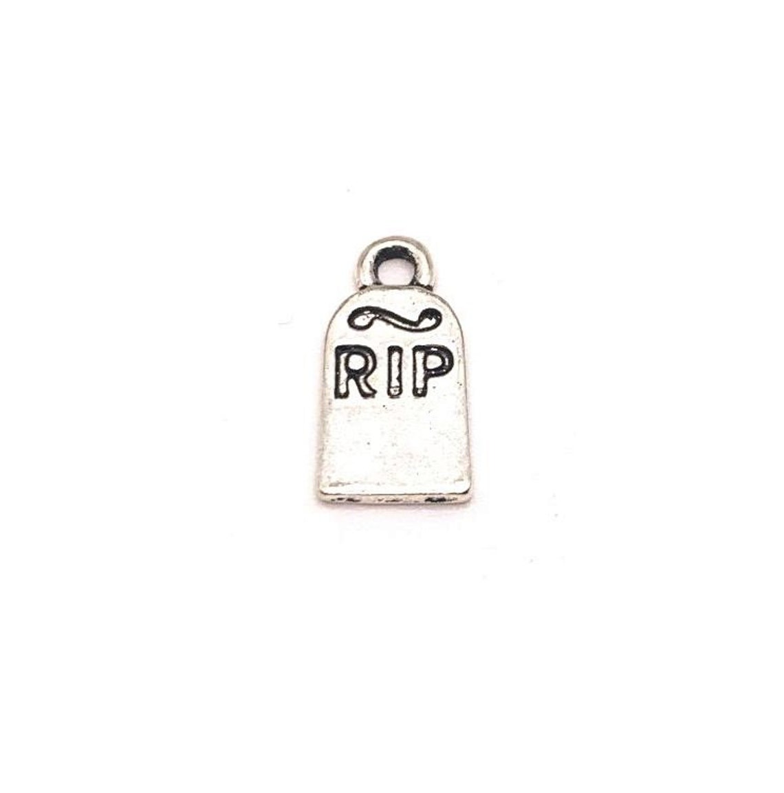 4 20 or 50 BULK Silver RIP Tombstone Charms Halloween Charm - Etsy