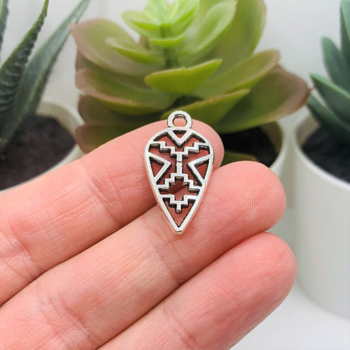 4 20 or 50 BULK Aztec Arrowhead Charms Silver Arrow Charm | Etsy