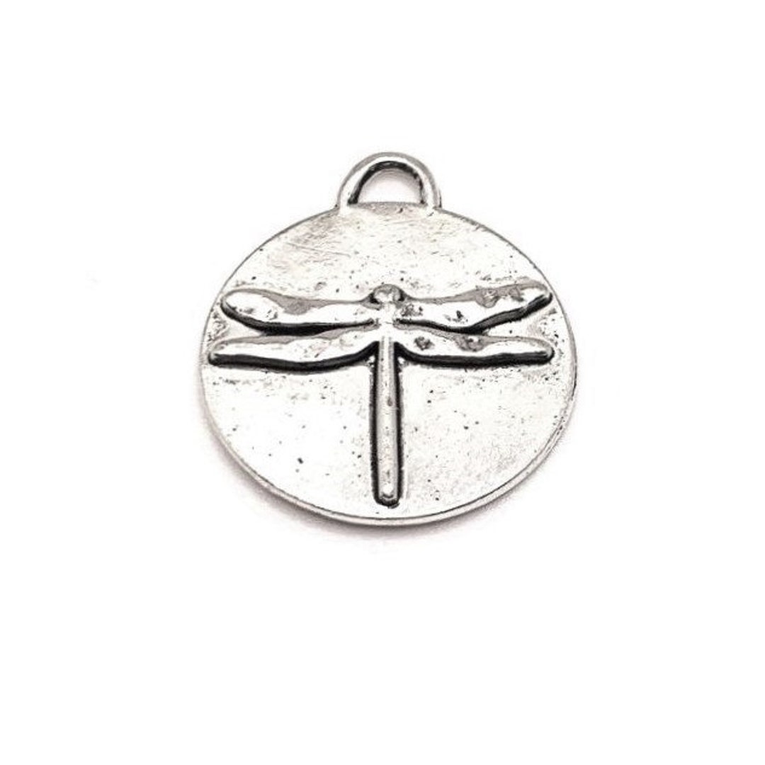4 20 or 50 BULK Dragonfly Coin Charm Good Luck Coin Dragon - Etsy
