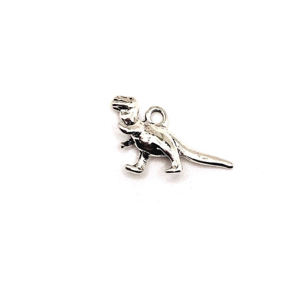 4 20 or 50 BULK T-rex Dinosaur Charms Silver T-rex Charm - Etsy