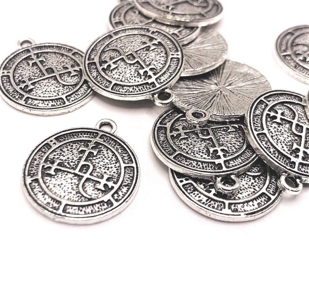 1, 4, 20 or 50 BULK Pieces Lilith Sigil Pendant Charm, Antique Silver ...