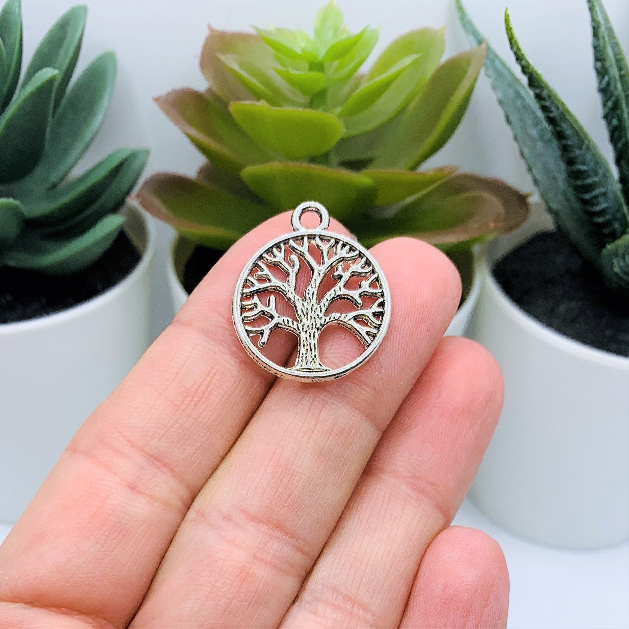 4 20 or 50 BULK Silver Tree of Life Charms Silver Tree - Etsy