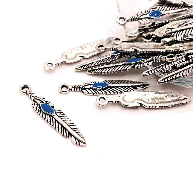 Feather Charm - Etsy