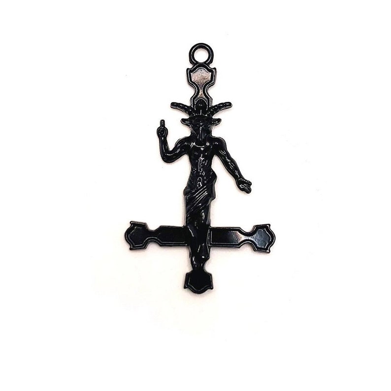 1 4 or 20 BULK Large Black Enamel Inverted Upside Down Cross - Etsy