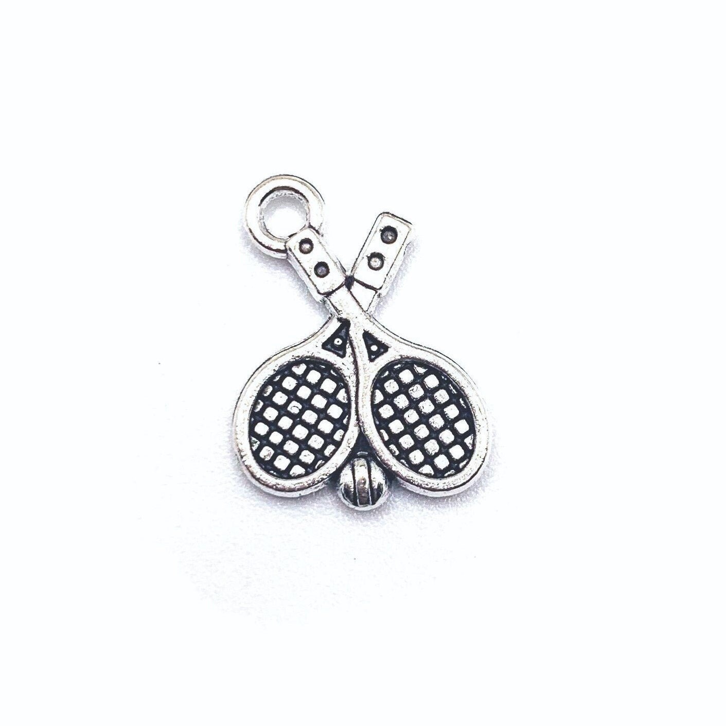 4 20 or 50 BULK Silver Tennis Racket Charms Tennis Charm - Etsy