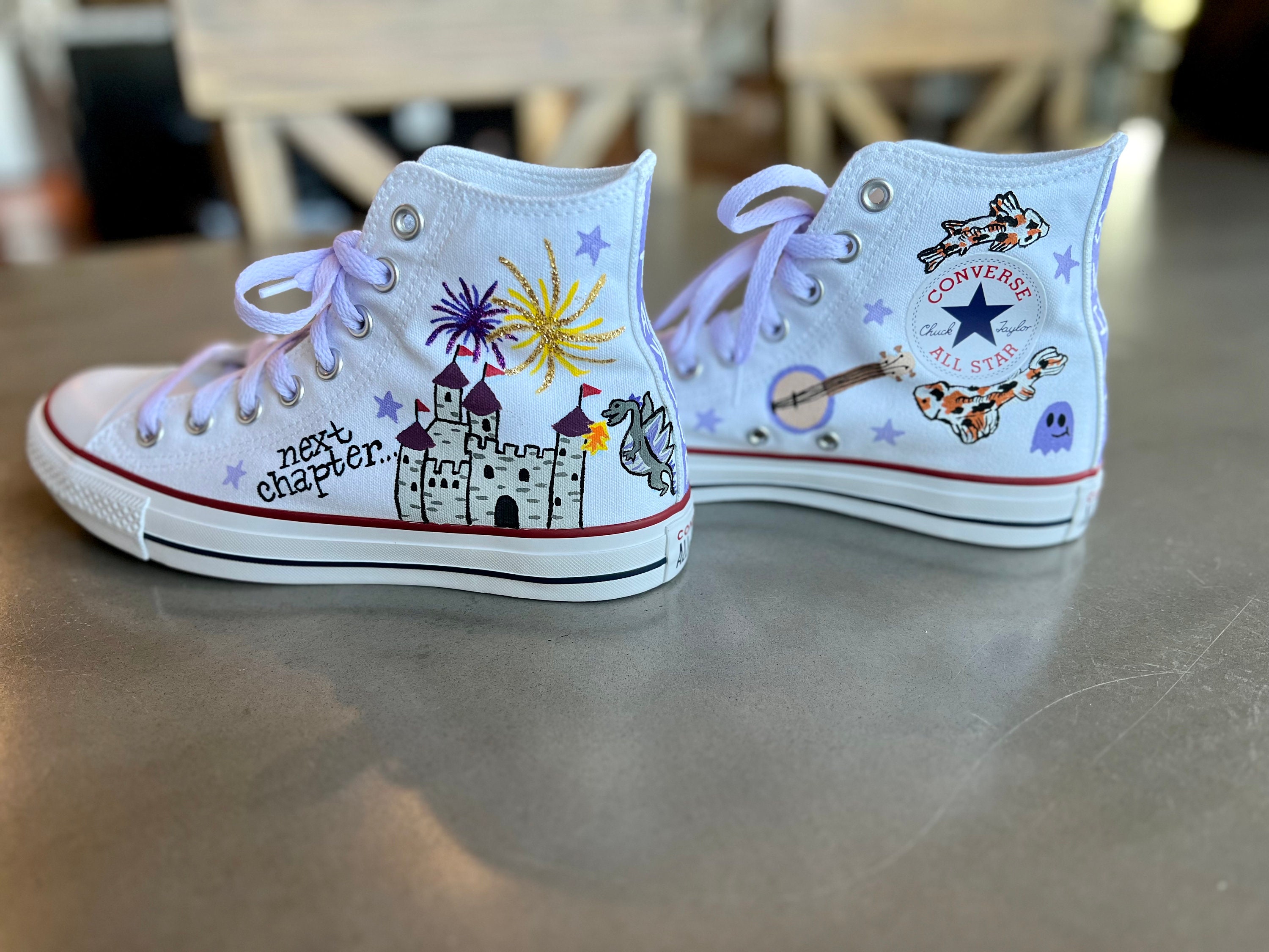 Custom Hand Painted Taylor Swift Converse Speak Now - Etsy