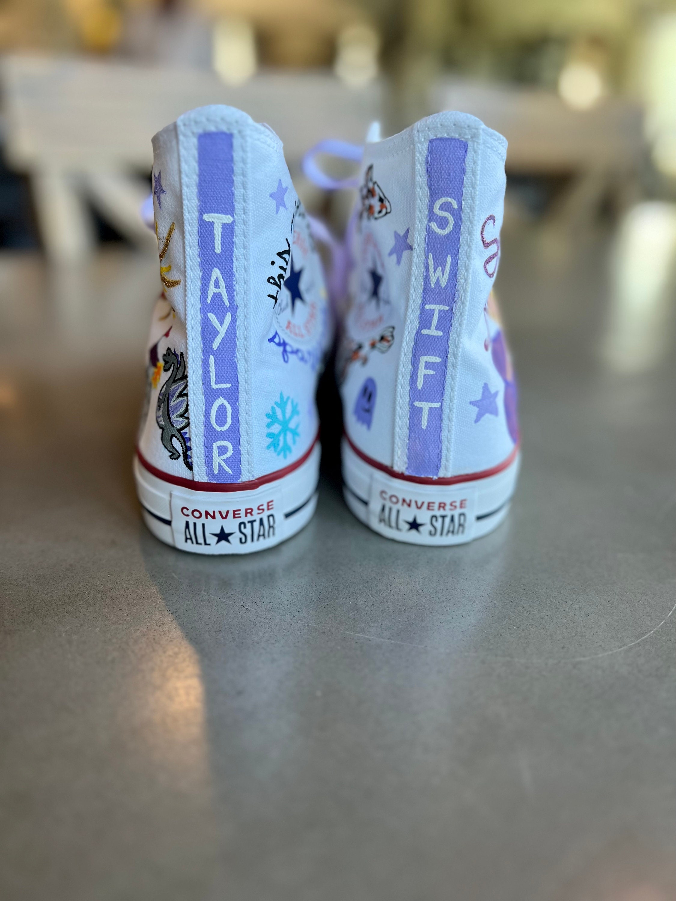 Custom Hand Painted Taylor Swift Converse Speak Now - Etsy