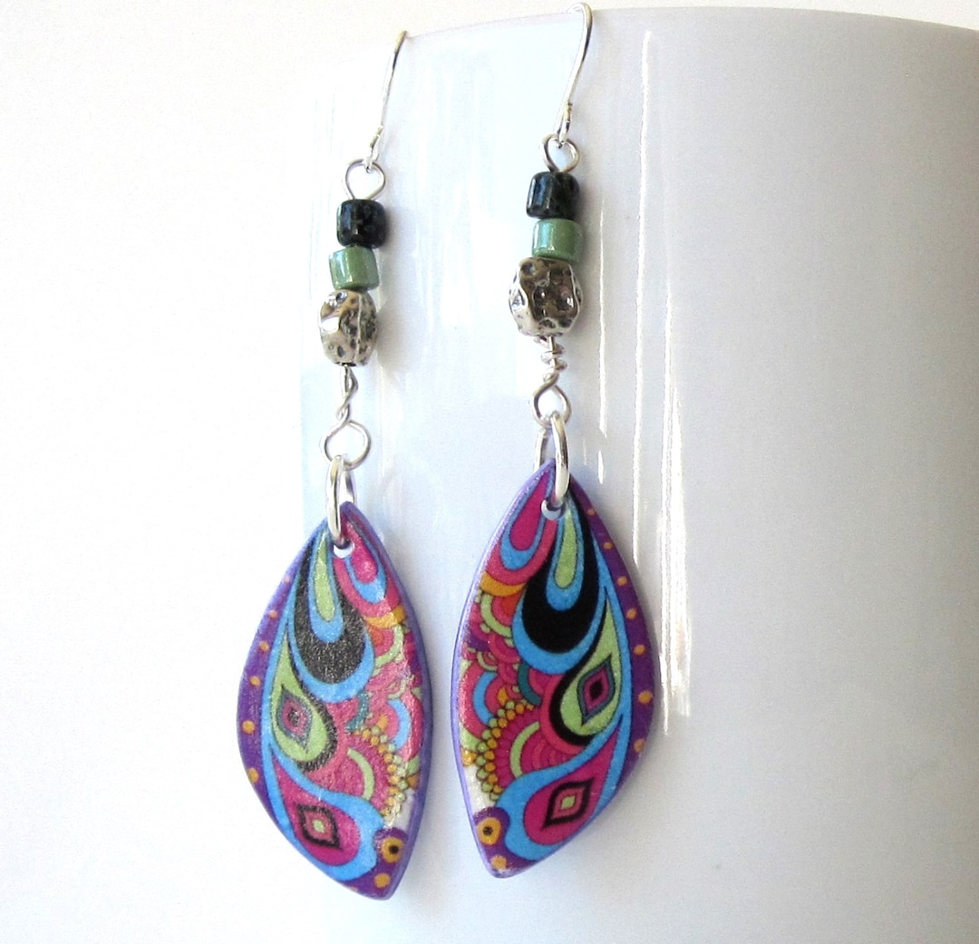 Dangle Earrings Boho Chic, Modern Boho Earrings, Bohemian Jewelry ...