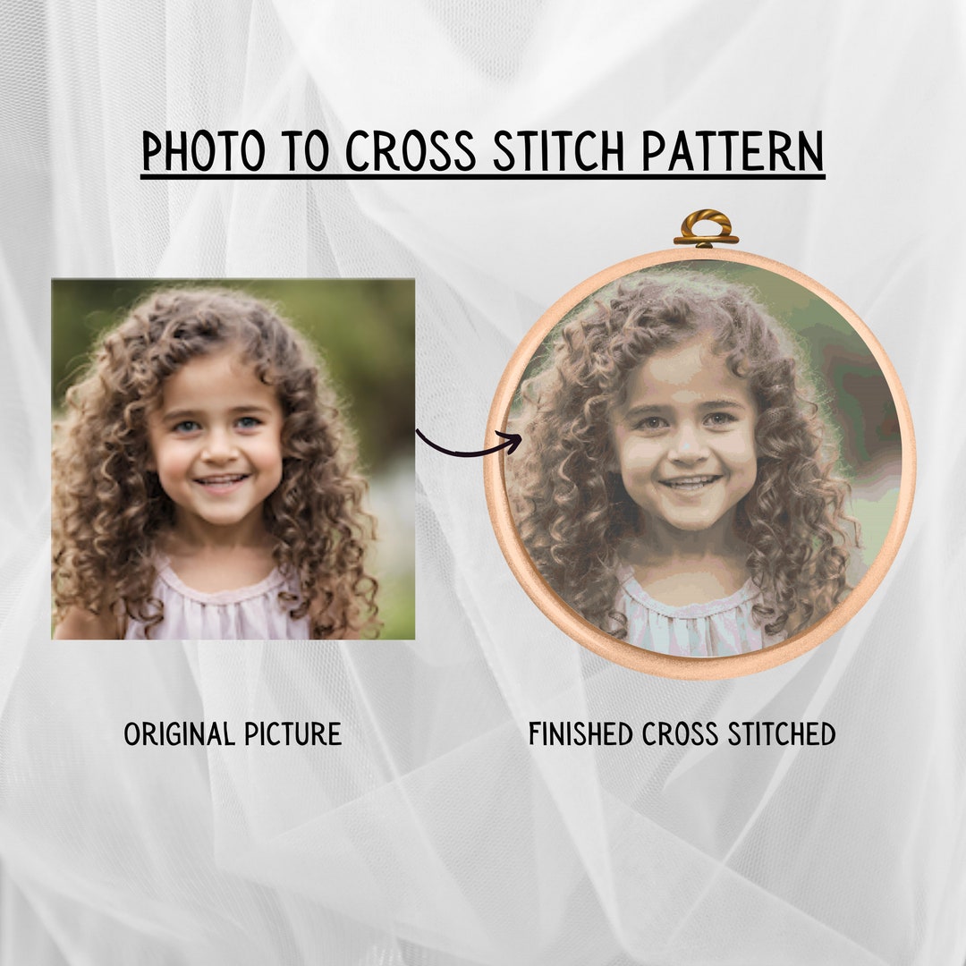 Custom Photo Cross Stitch Pattern: Personalized Portrait (digital ...