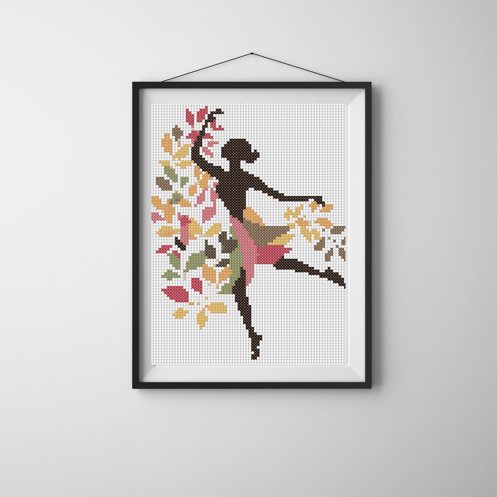 Ballet With Flowers Cross Stitch Pattern - Small Pattern - Etsy