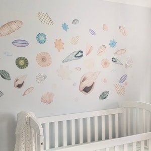 Sea Shells | Reusable FABRIC Wall Decals Eco Friendly | Peel & Stick ...