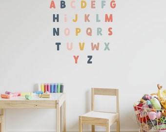 Alphabet Wall Decals | Etsy