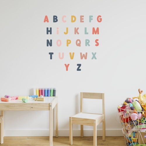 Educational Wall Decals Alphabet Wall Decals Alphabet Wall - Etsy