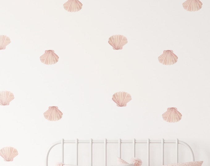 Coastal Seashells Peel and Stick Wallpaper. Beach Home Peel and Stick ...
