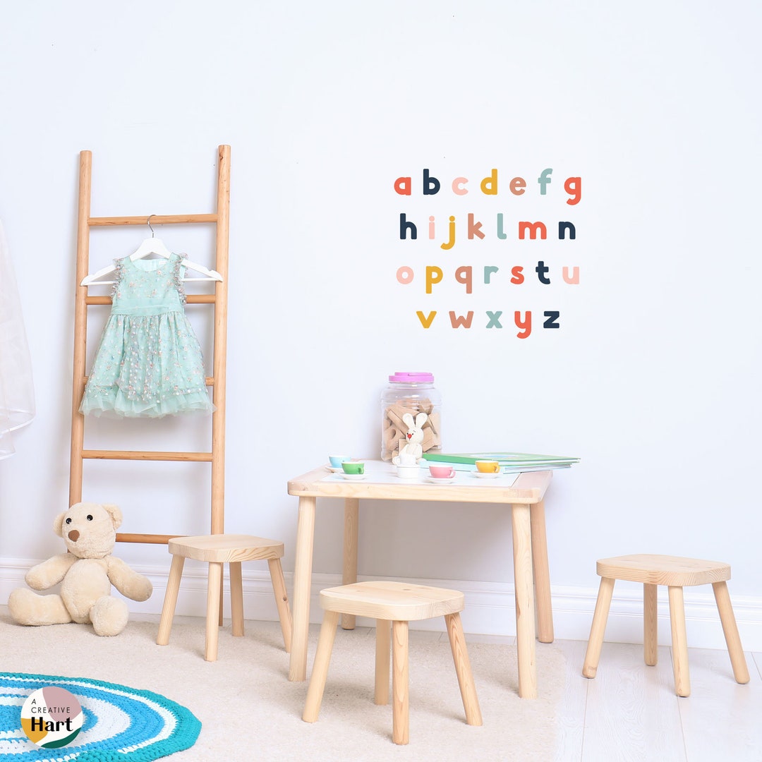 Lowercase Alphabet Wall Decals - Removable - Educational Wall Stickers ...