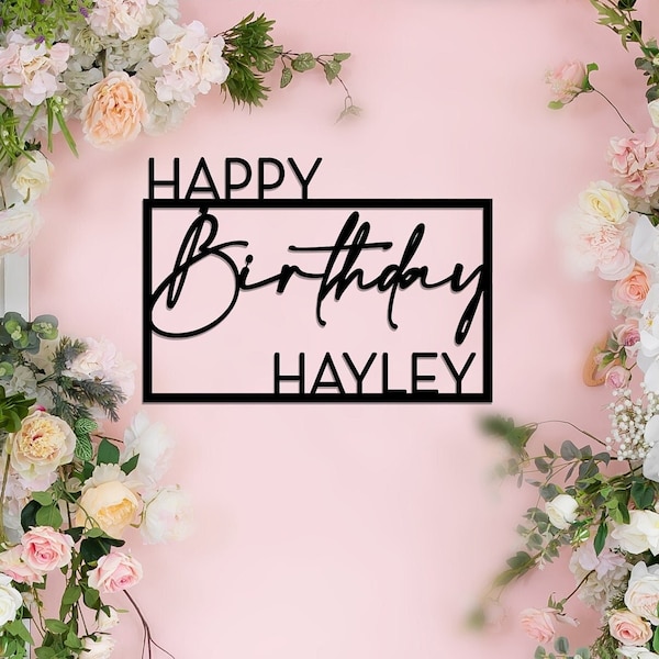Happy Birthday Sign Personalized - Etsy