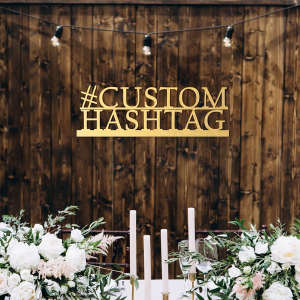 Custom Hashtag Sign - Etsy