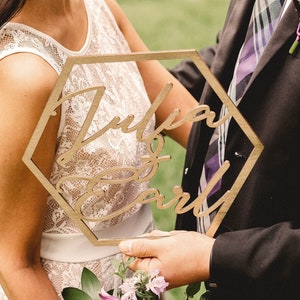 Geometric Wedding Décor, Personalized Backdrop Name Sign Large, Couples ...