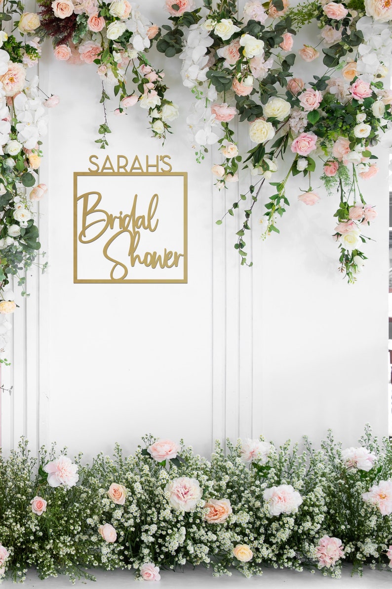 Custom Bridal Shower Backdrop Sign, Bride to Be Decor, Miss to Mrs Sign ...