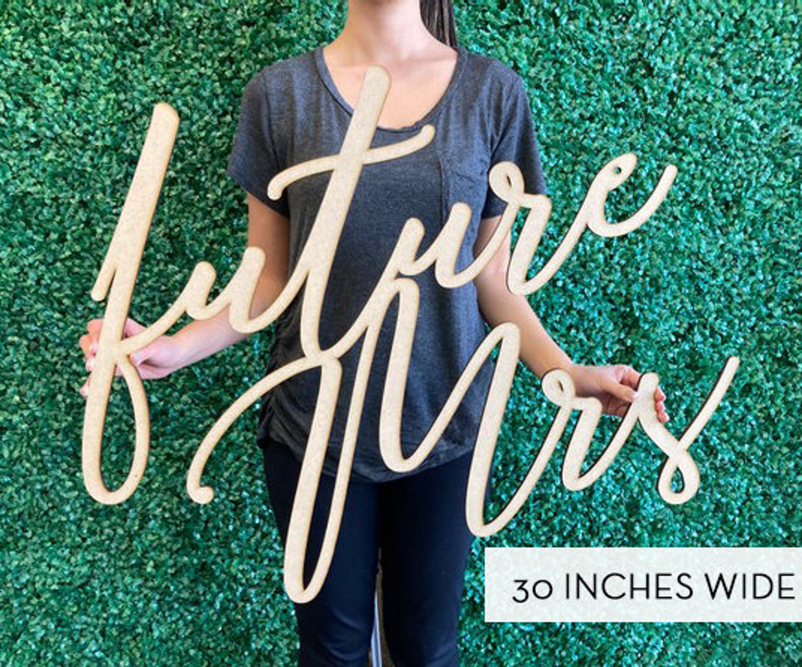 Future Mrs Sign Bridal Shower Backdrop Sign Miss to Mrs Wood - Etsy