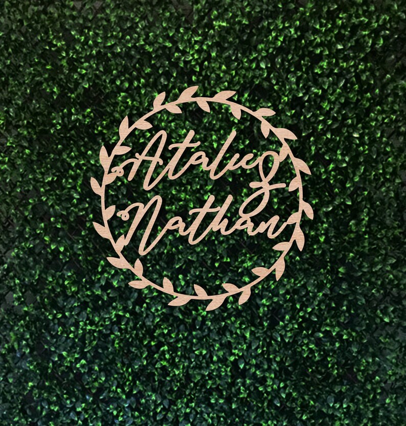Custom Name Wreath Laser Cut Wreath Décor Signs Wedding | Etsy