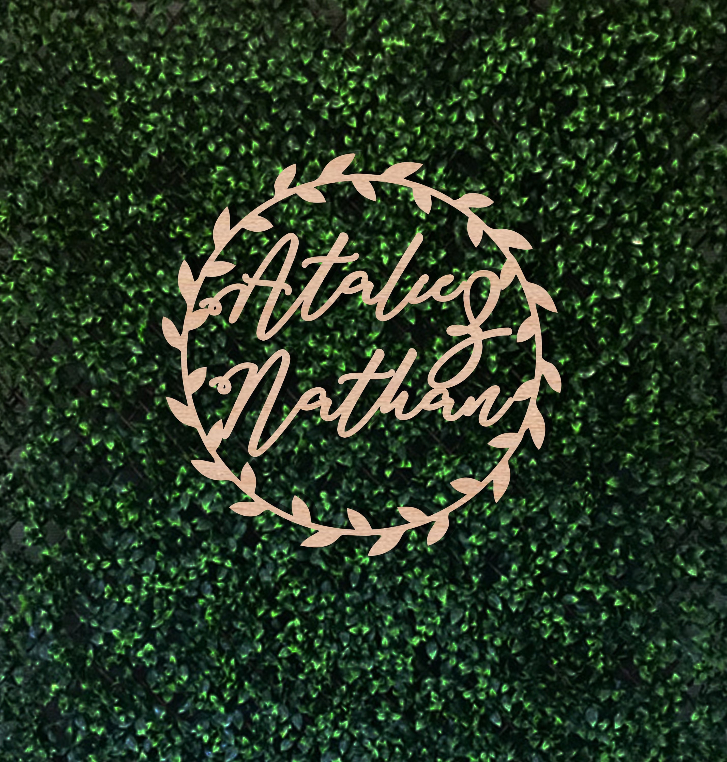 Custom Name Wreath Laser Cut Wreath Décor Signs Wedding - Etsy