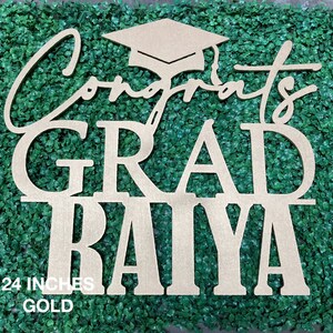 Congrats Grad Graduation Name Sign for Backdrop Decor, Graduate Gift ...