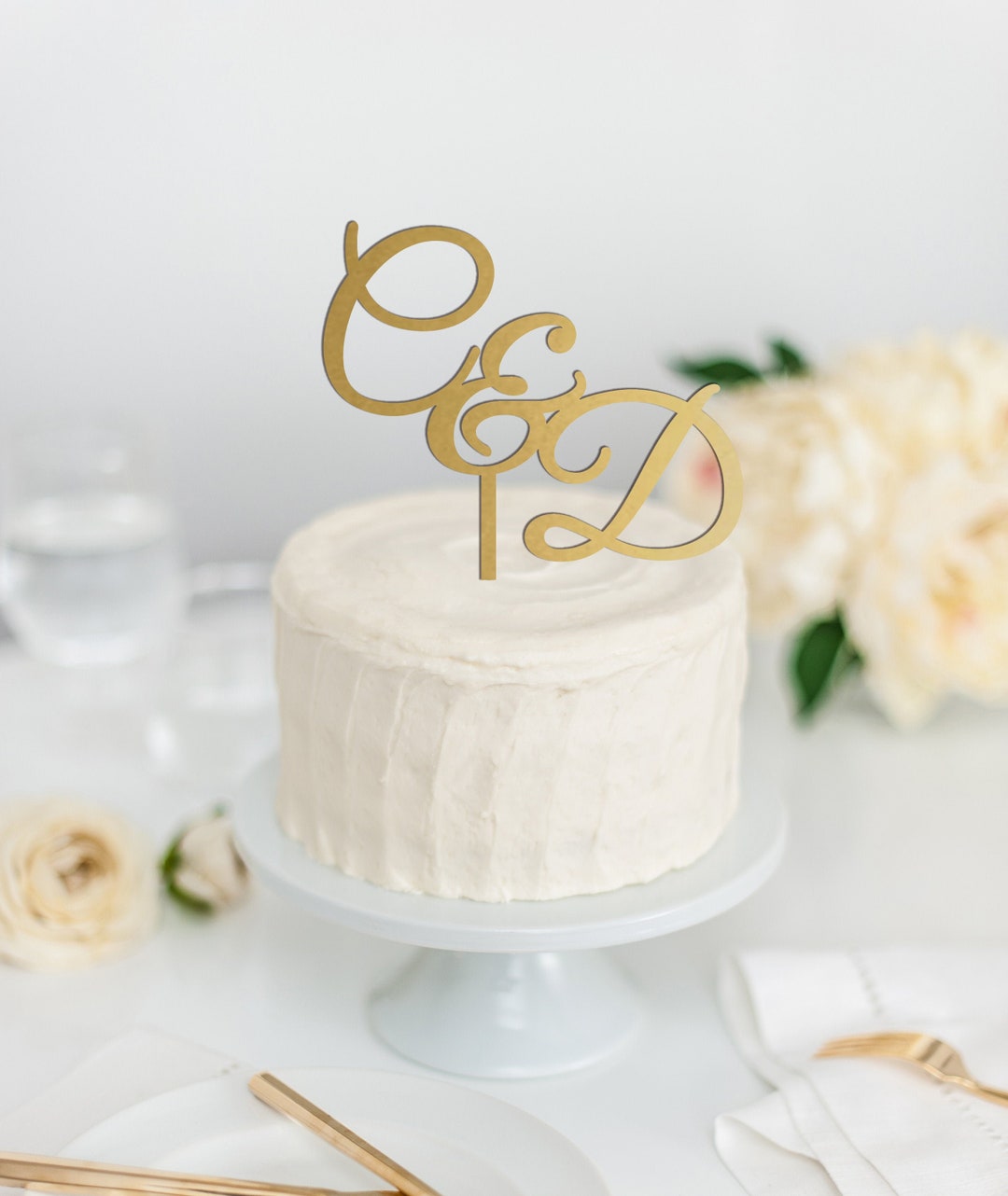 Initials Cake Topper, Initial Letters Decor, Cake Topper With Initials ...