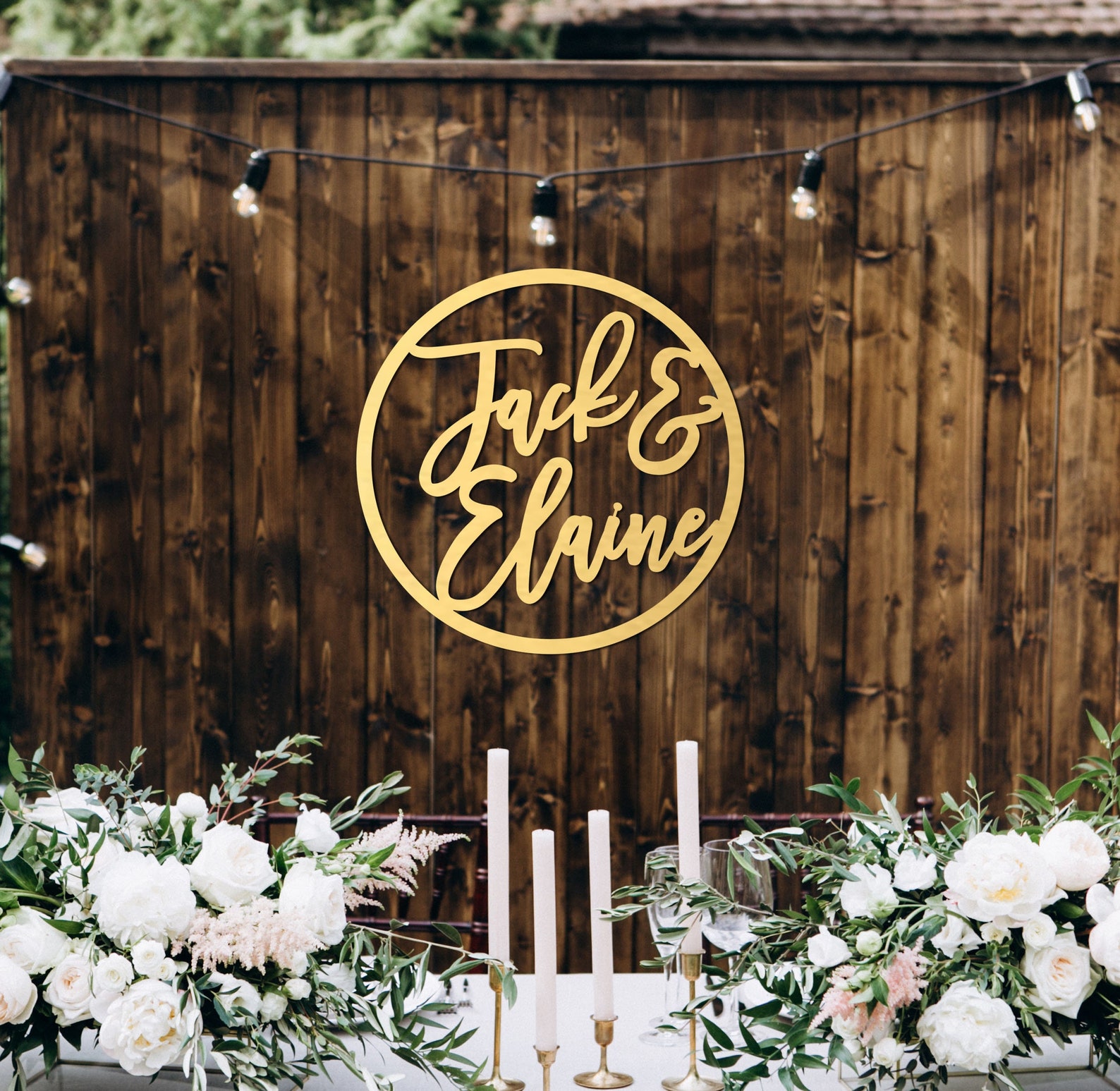 Large Custom Couples Wedding Sign, Personalized Backdrop Sign, Wedding ...