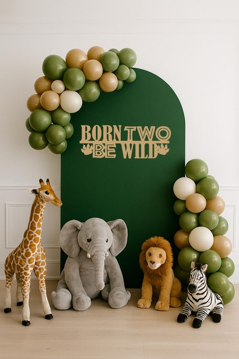 Born 2 Be Wild, Jungle Animal Birthday for 2 Year Old Boy Birthday ...