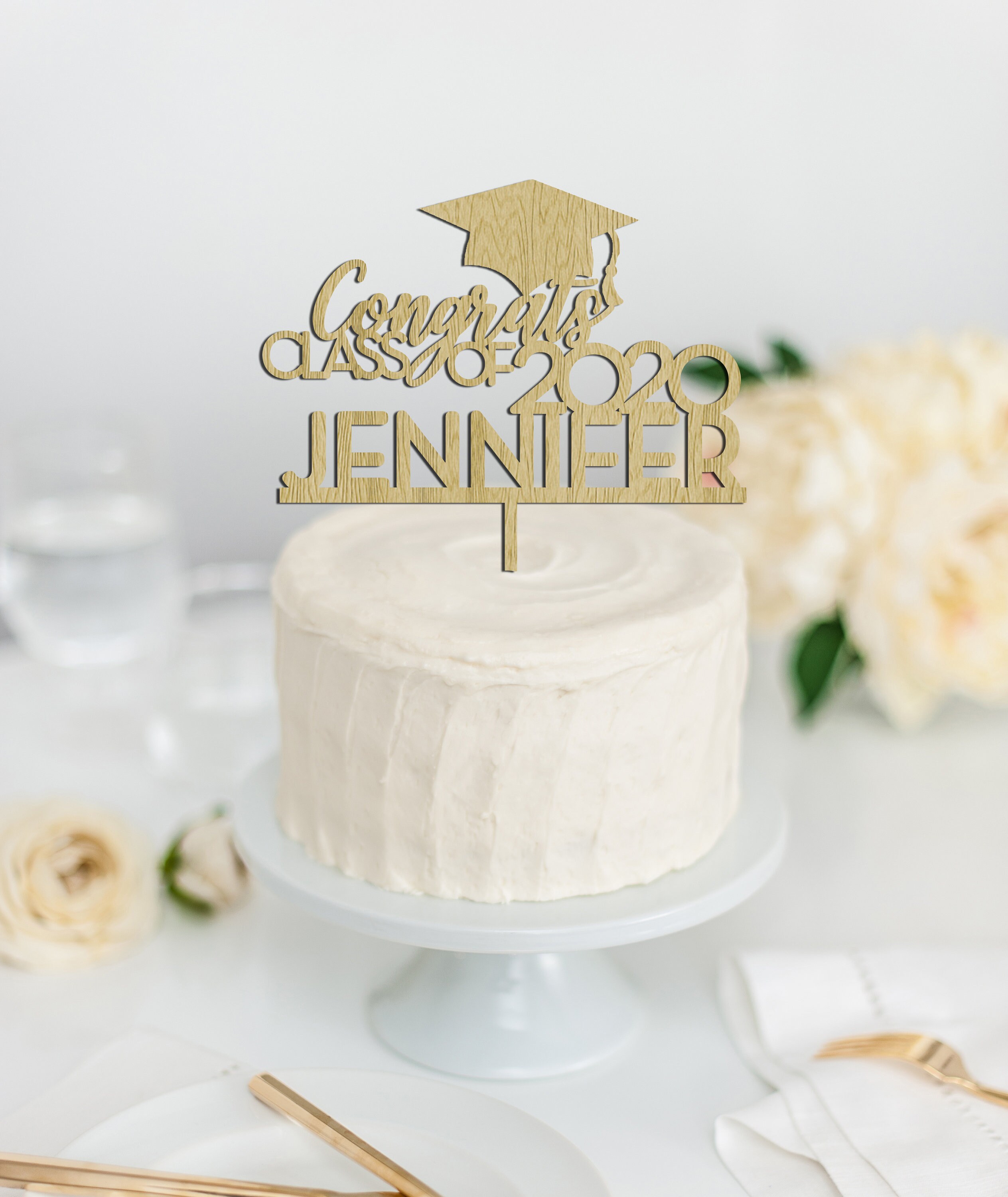 Personalized Graduation Cake Topper Congrats Grad Cake Topper - Etsy