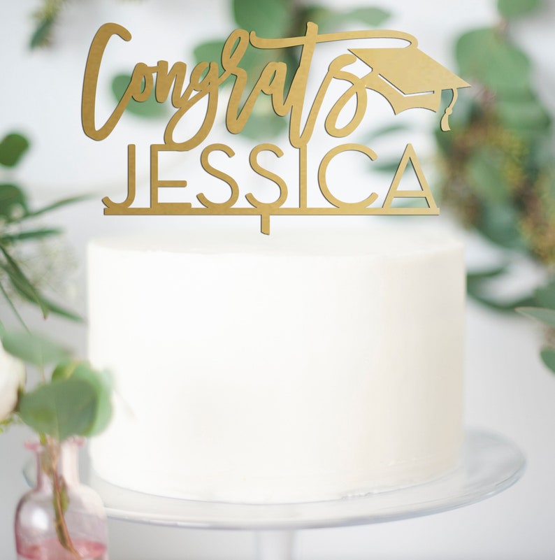 Personalized Graduation Cake Topper, Congrats Grad Cake Topper Class of ...